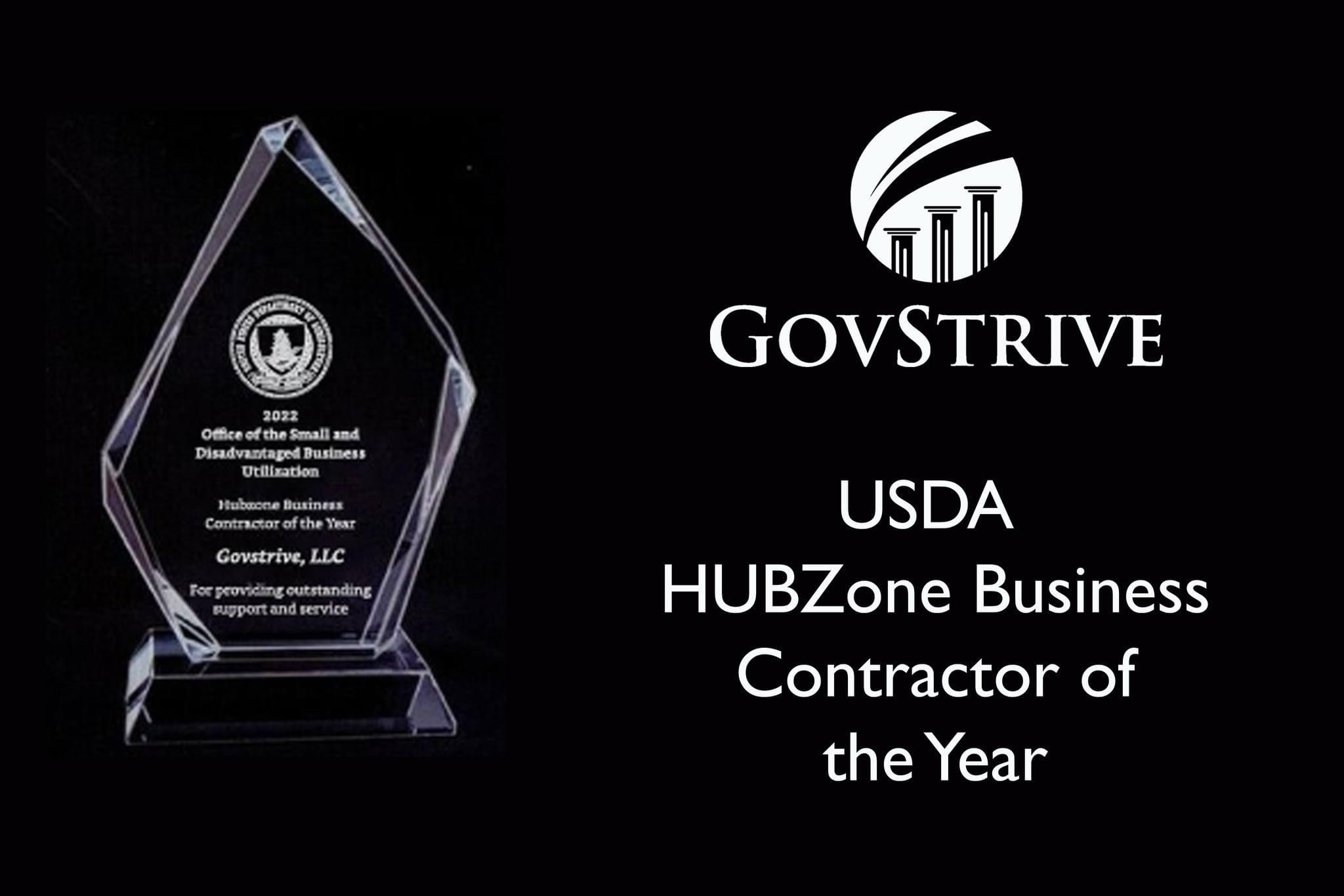 GovStrive USDA HUBZone Contractor of the Year | GovStrive